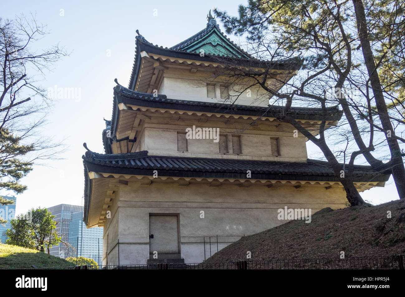 The Fujimi Yagura, a defence keep of The Edo Castle, Tokyo Imperial ...
