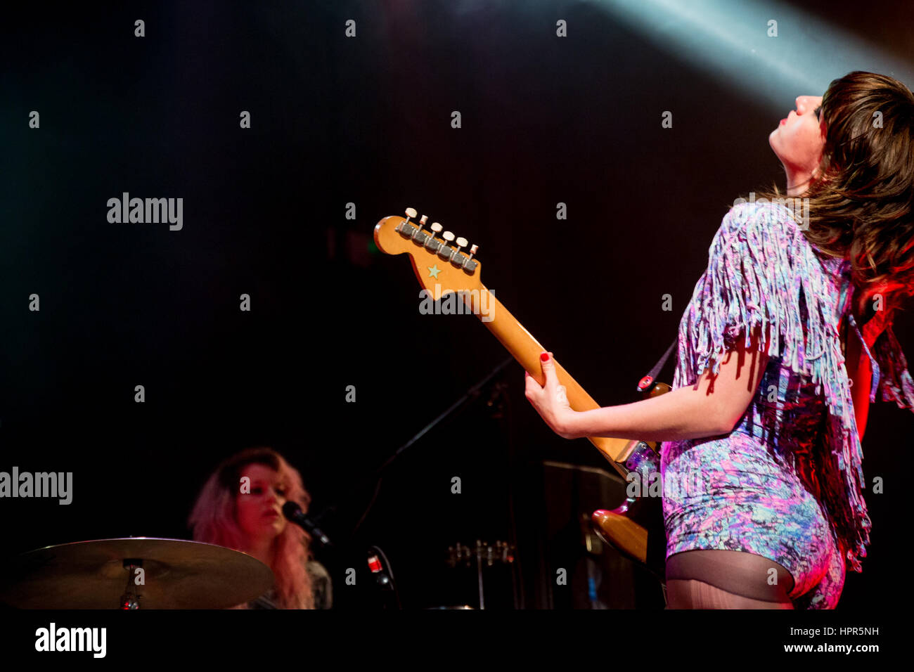 Deap Vally Performing Live In Liverpool Stock Photo - Alamy