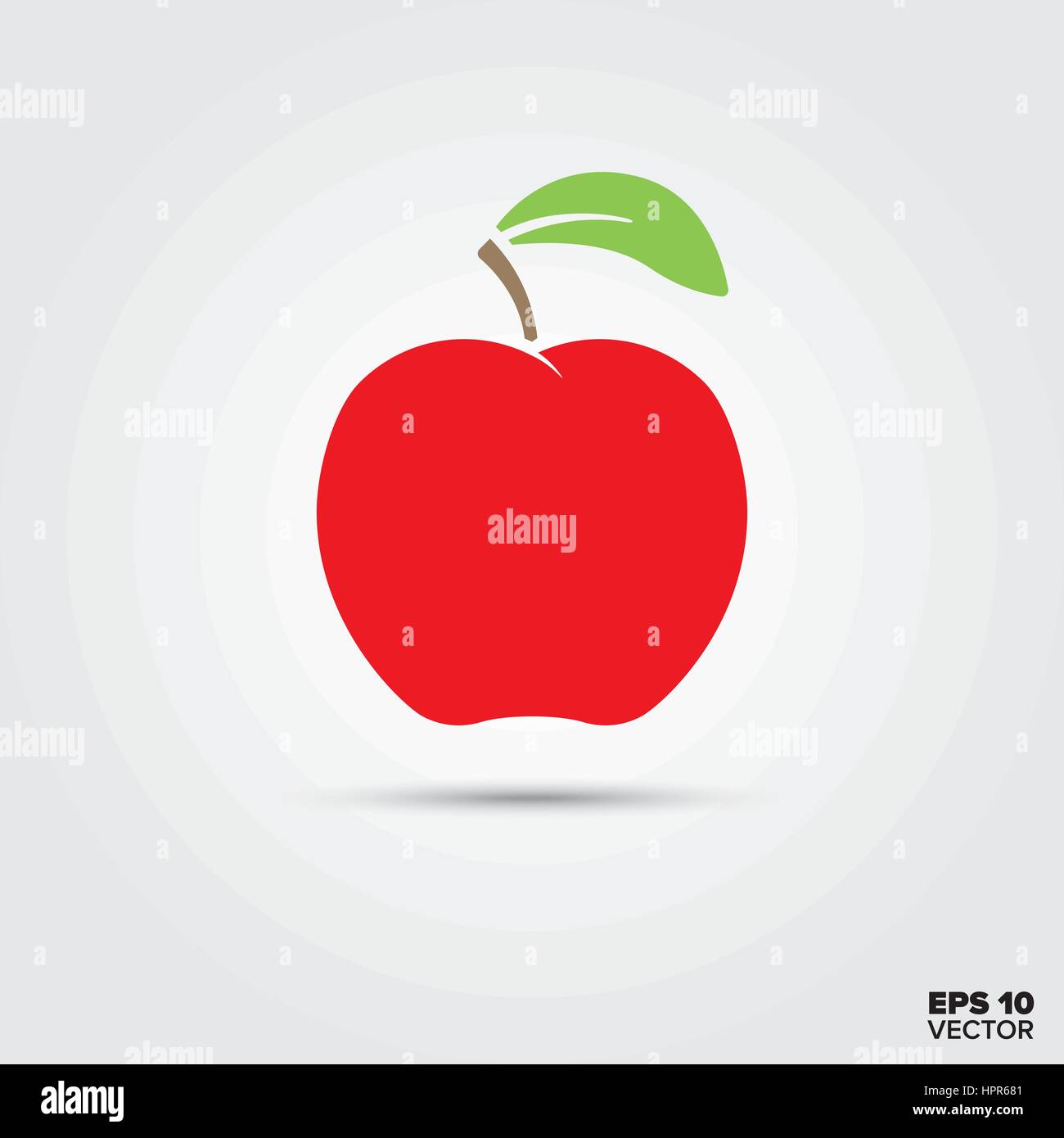 Vector apple red icon Stock Vector Images - Alamy