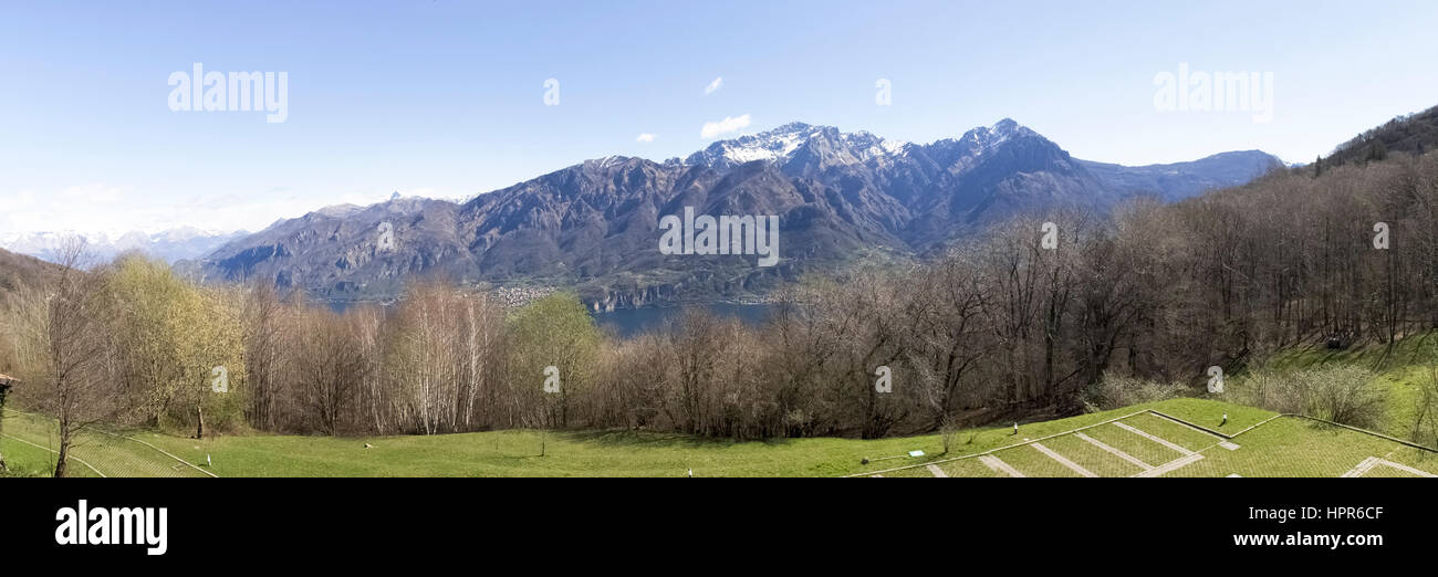 Grigna, Italy: hain mount Grigna overlooking the Lecco branch of Lake ...
