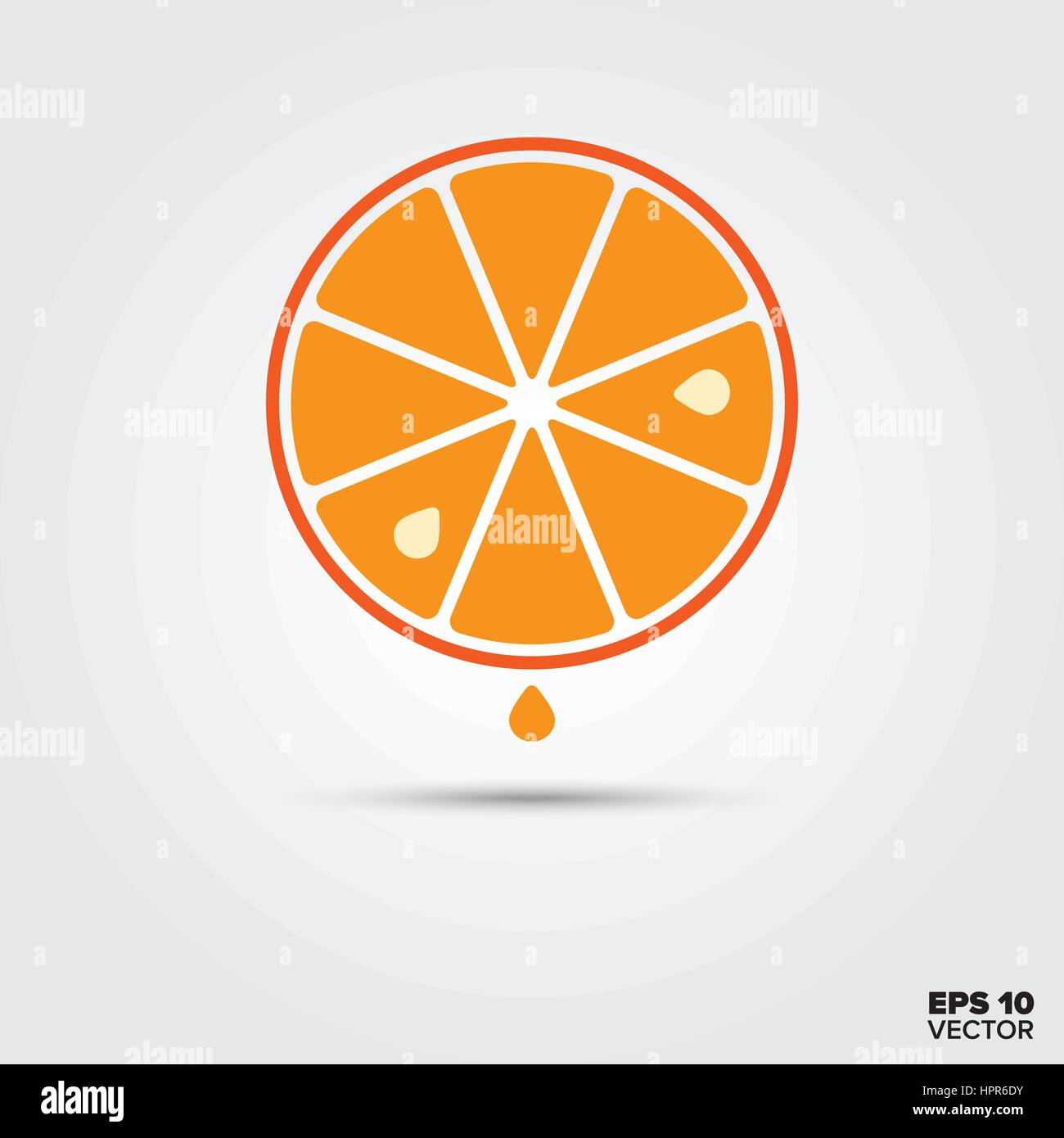 Ornage slice and drop of juice vector icon Stock Vector Image & Art - Alamy