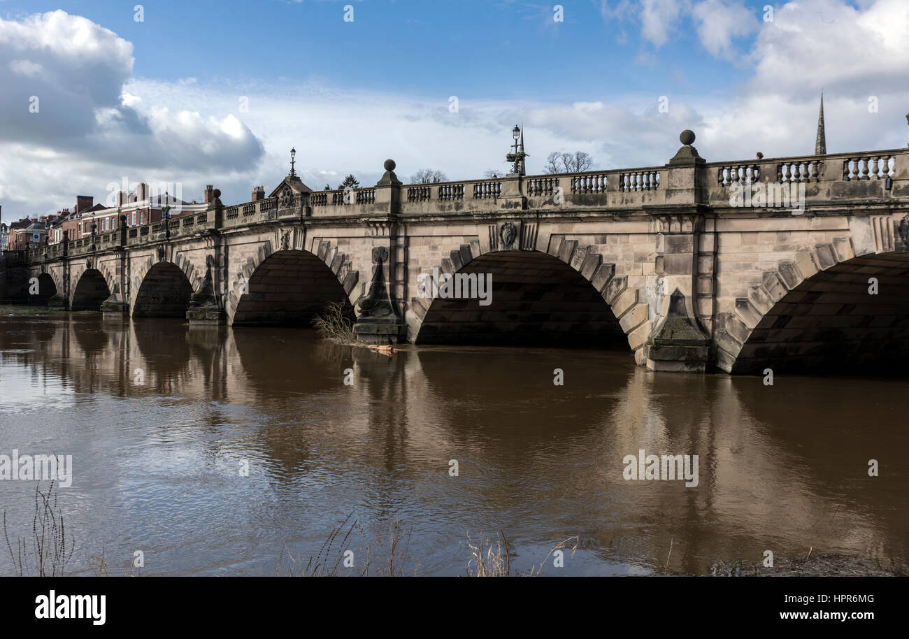 The English Bridge Shrewsbury Stock Photo - Alamy