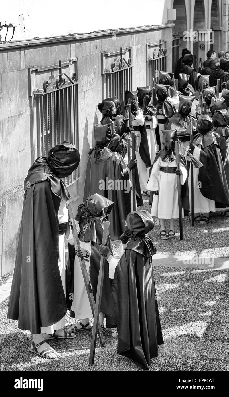 Procession participants costume Black and White Stock Photos & Images ...