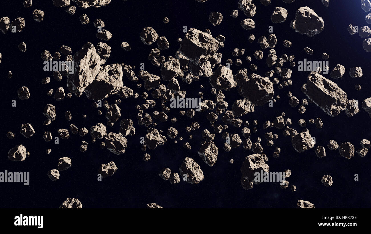 Asteroid Black Background