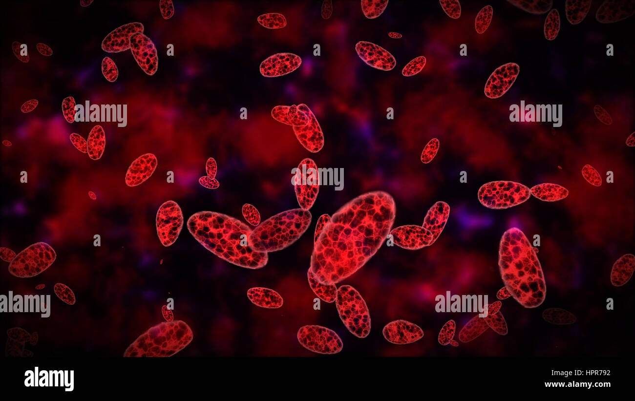 3d rendering molecule or germ concept with embossed and displaced ...