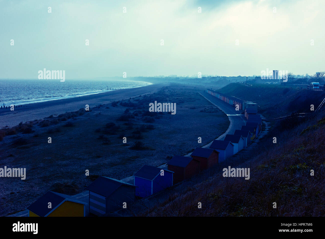 Pakefield beach and beach huts, Norfolk Stock Photo - Alamy