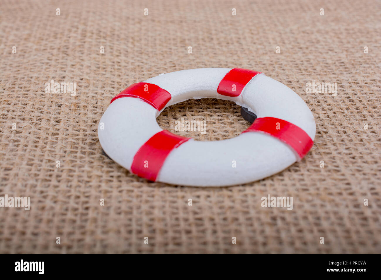 Lifesaver or life preserver on a fabric background Stock Photo - Alamy