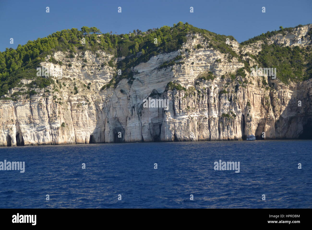 Rocks in Ionian sea at Corfu island in Greece Stock Photo - Alamy