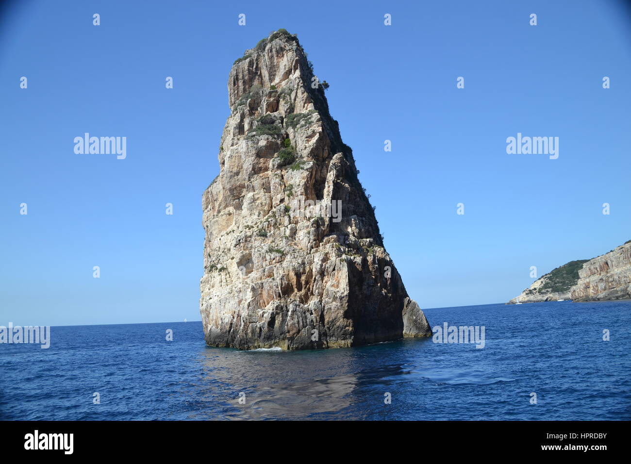Rocks in Ionian sea at Corfu island in Greece Stock Photo - Alamy