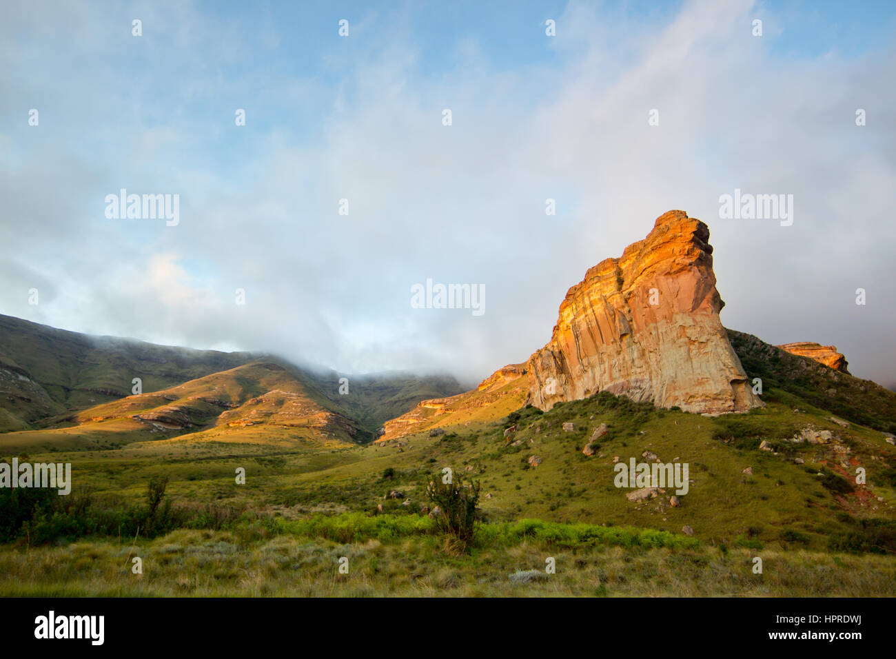 Brandwag Buttress is a well known landmark of Golden Gate Highlands ...