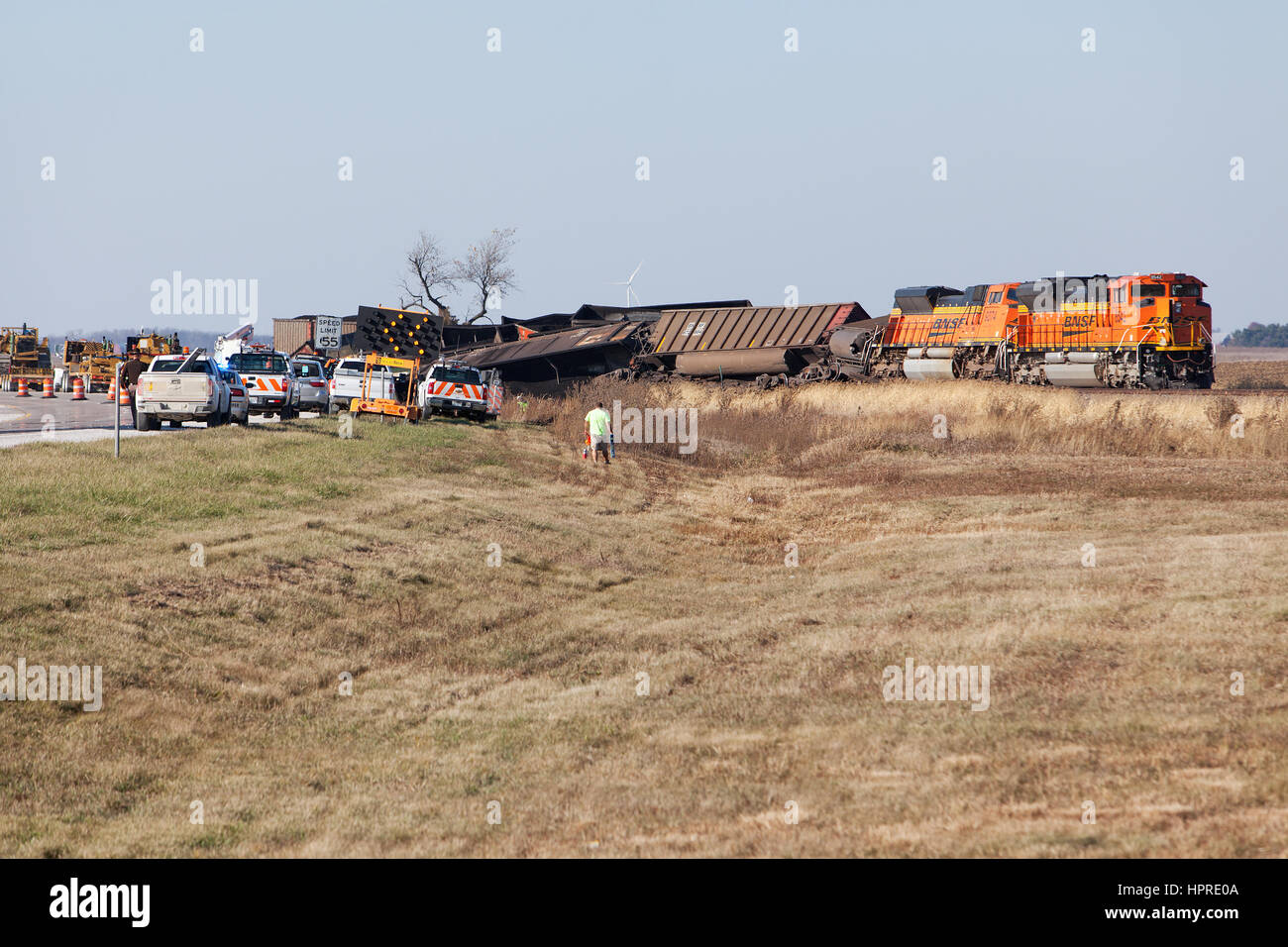 Bnsf freight train struck road hi-res stock photography and images - Alamy
