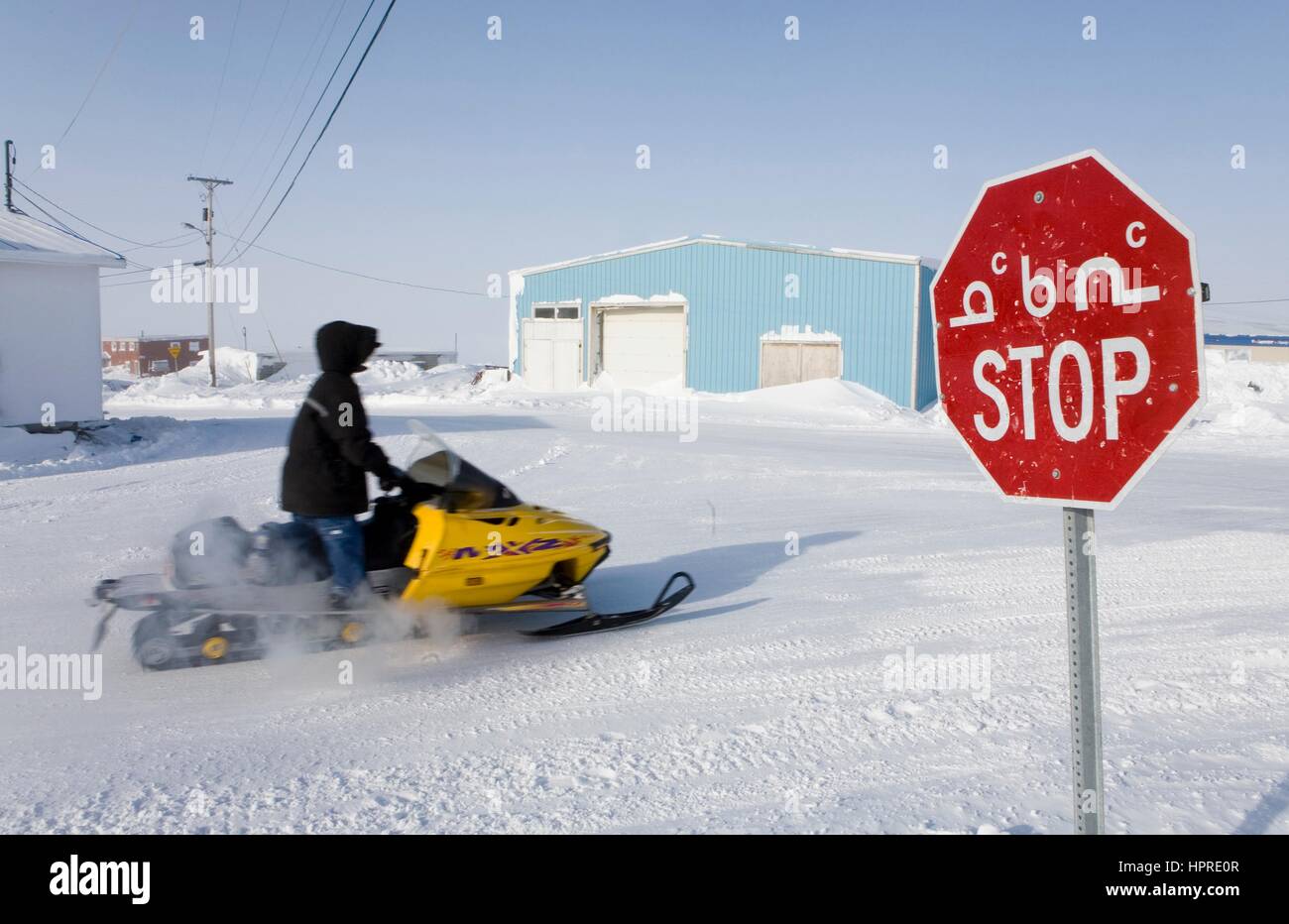 Eskimo Snowmobile Stock Photos & Eskimo Snowmobile Stock Images - Alamy