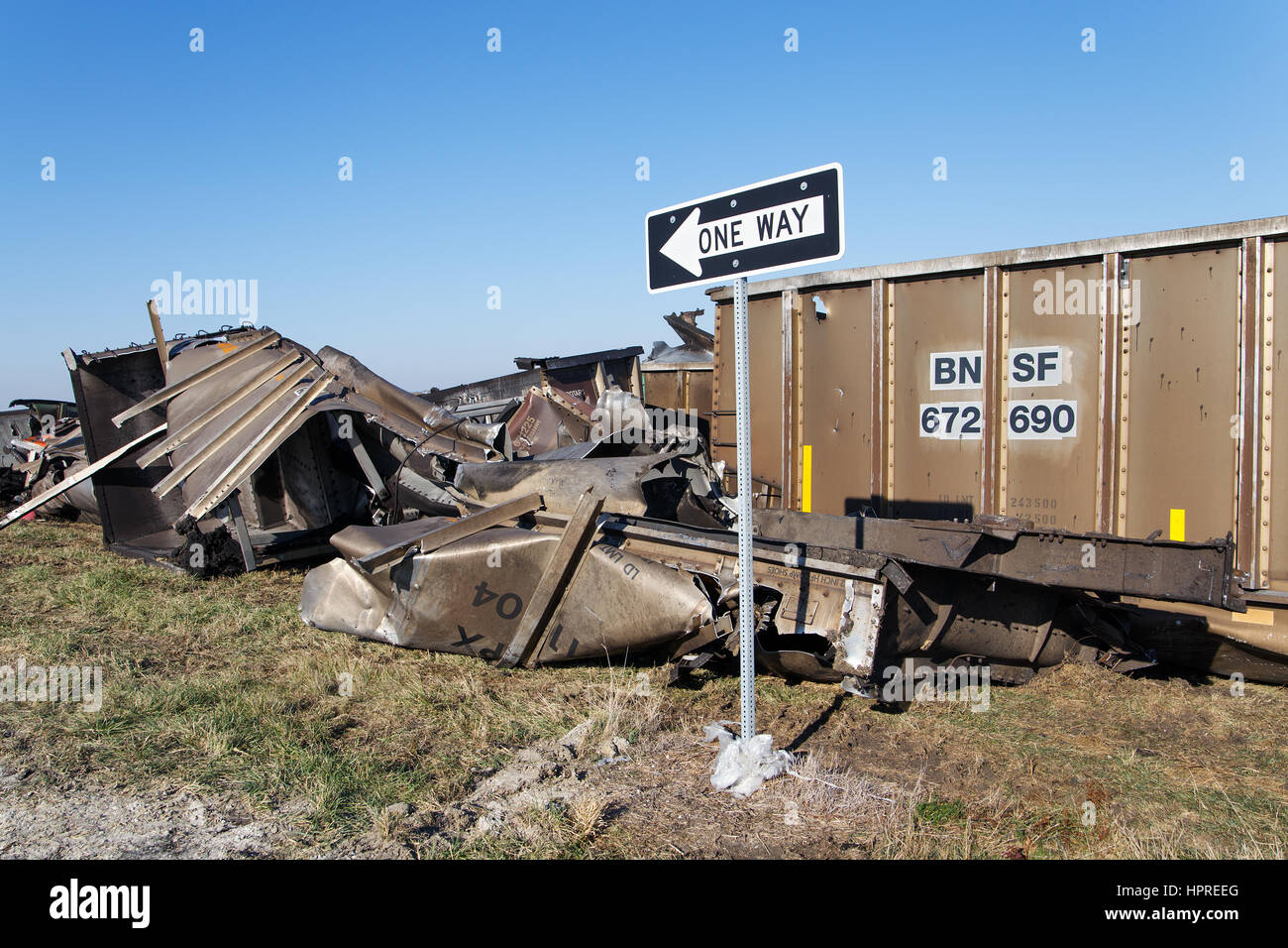 Bnsf freight train struck road hi-res stock photography and images - Alamy