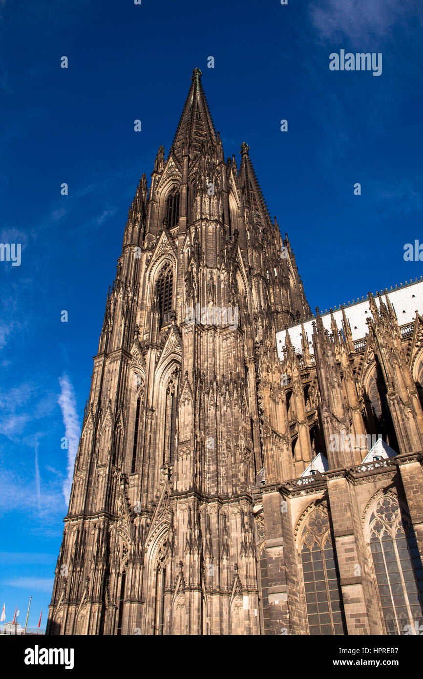 Europe, Germany, Cologne, the southern steeple of the cathedral Stock ...