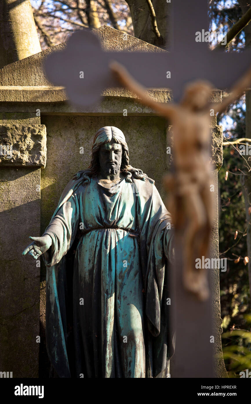 Europe, Germany, Cologne, old grave at the Melaten cemetery Stock Photo ...