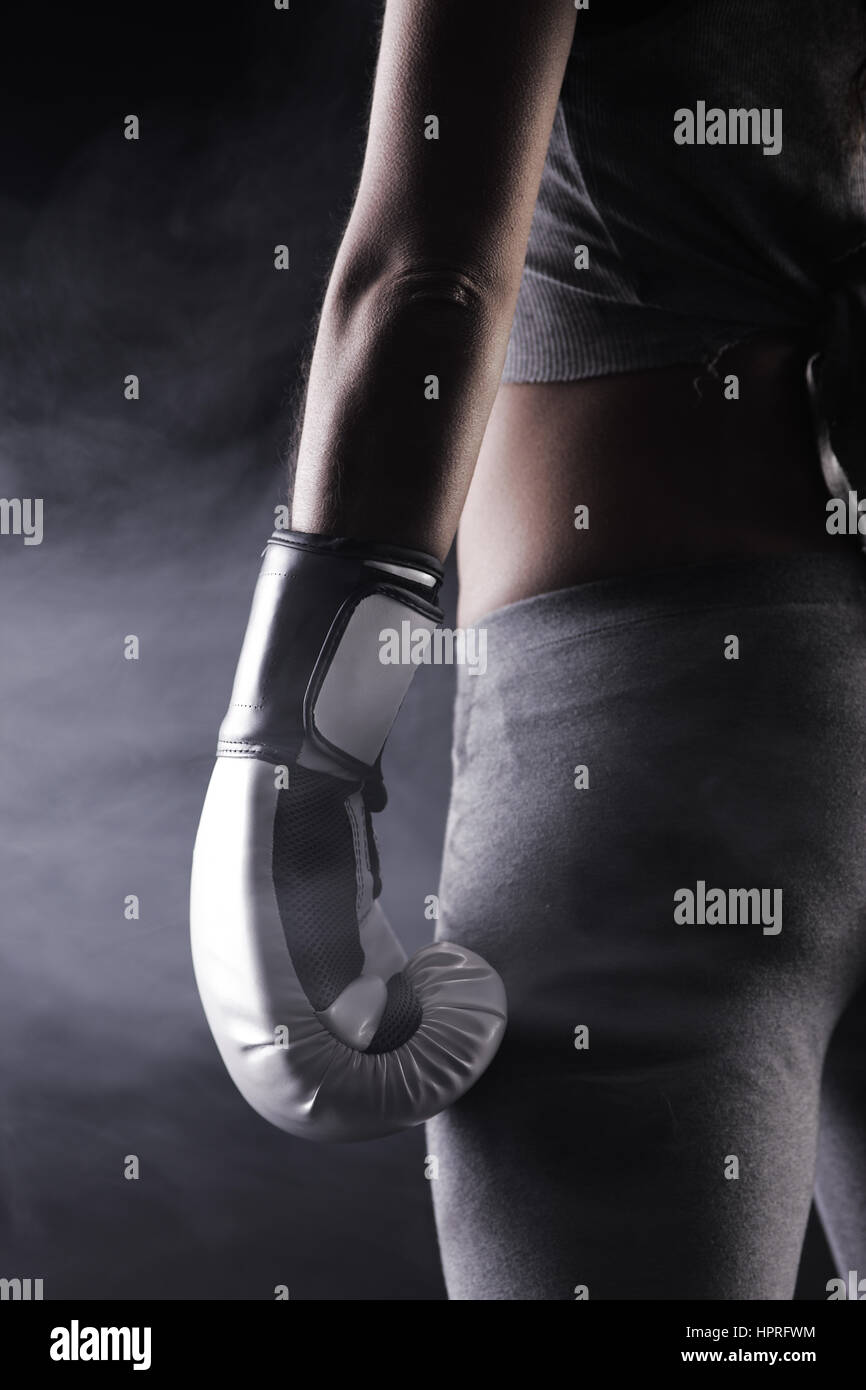 Young woman boxer, close up Stock Photo - Alamy