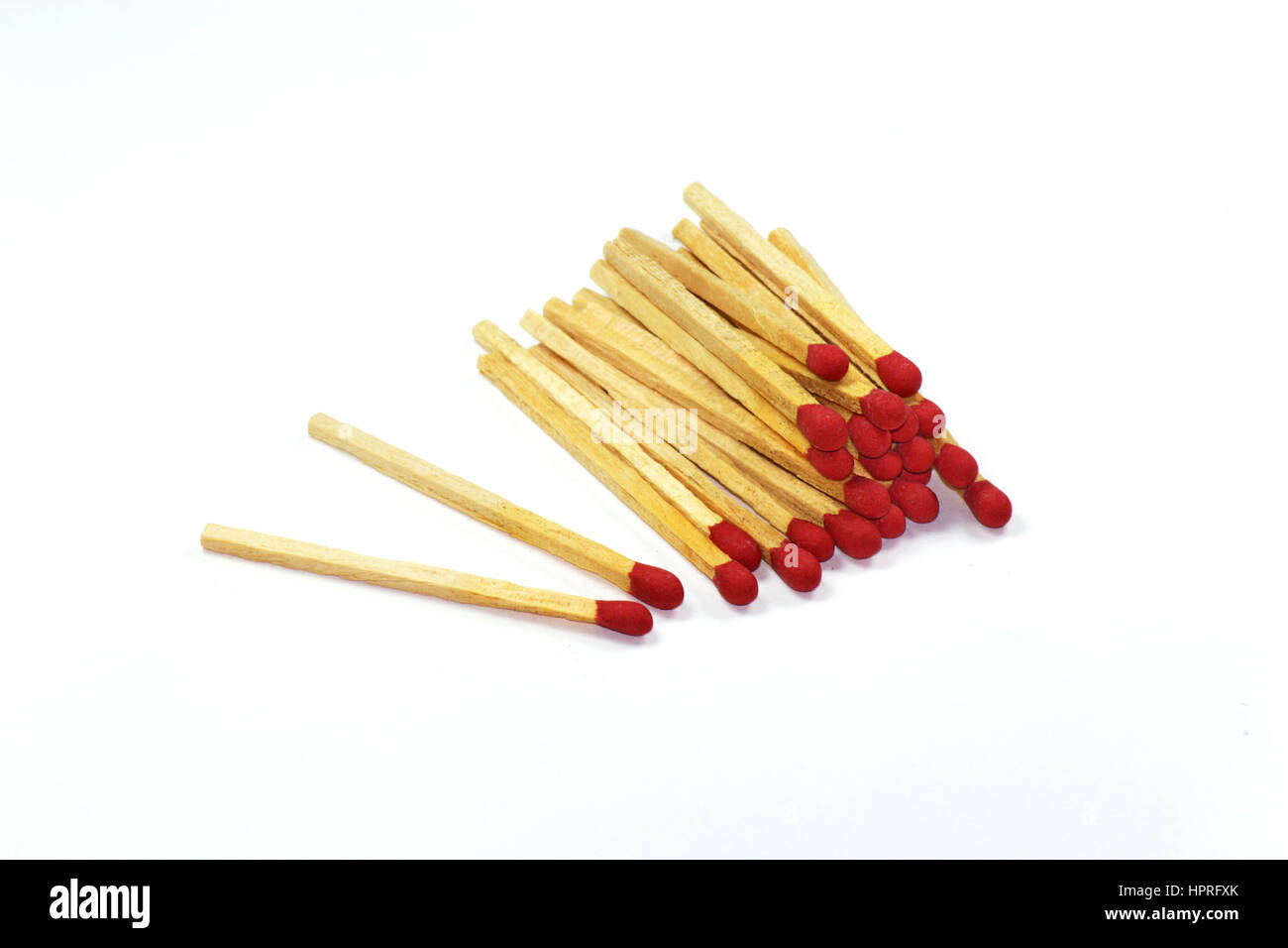 Red Matches Isolated on White Background Stock Photo - Alamy