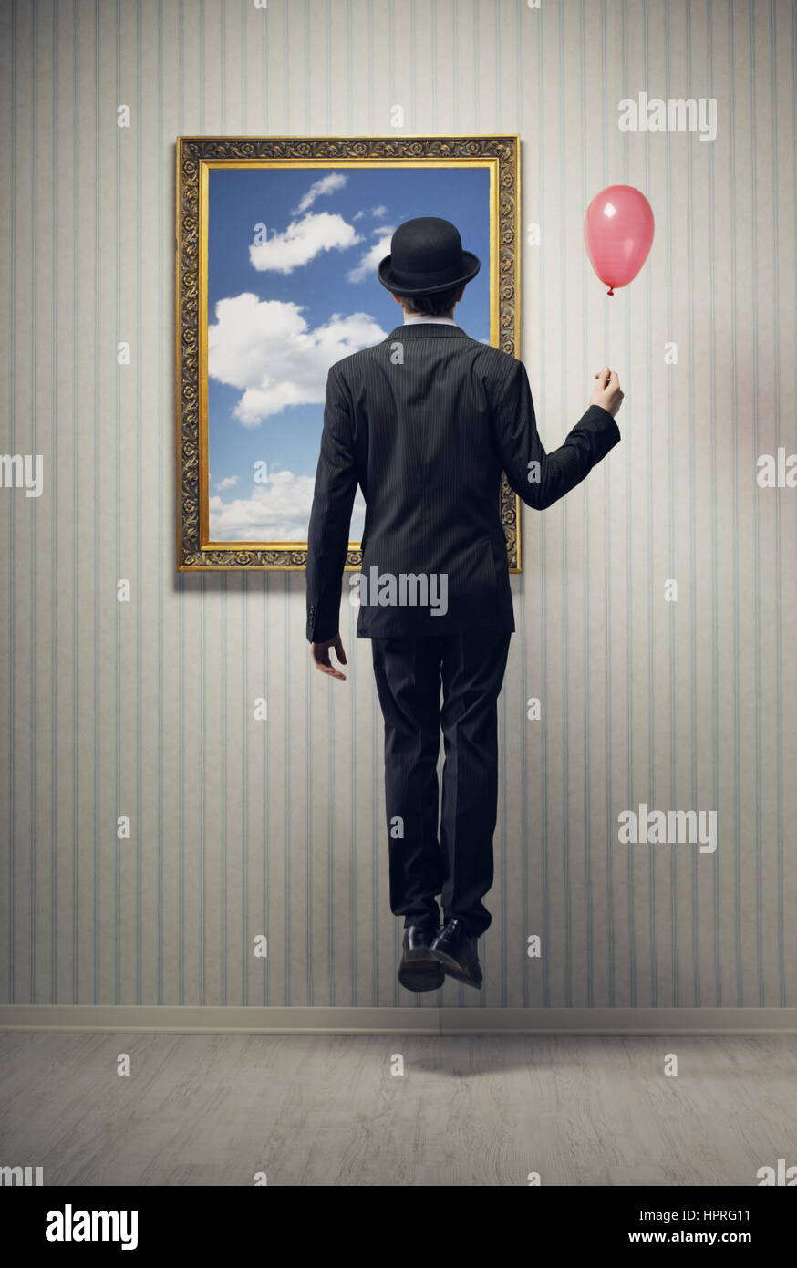 Dream of a business man, flying high Stock Photo - Alamy