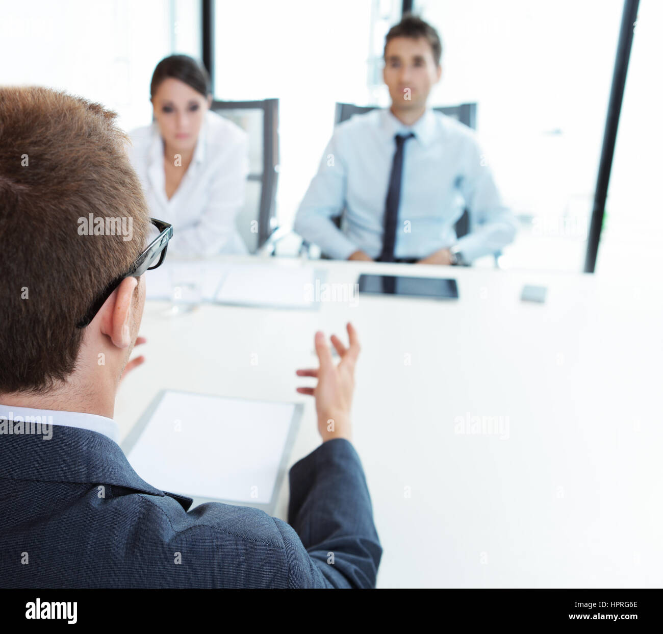 Interview two people room hi-res stock photography and images - Alamy