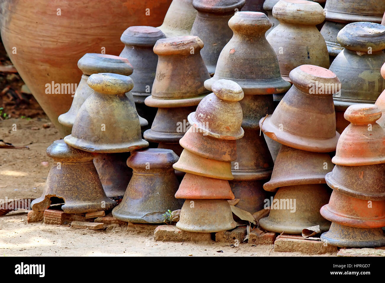 Thai earthenware clay mortar at Koh Kred Thailand Stock Photo - Alamy