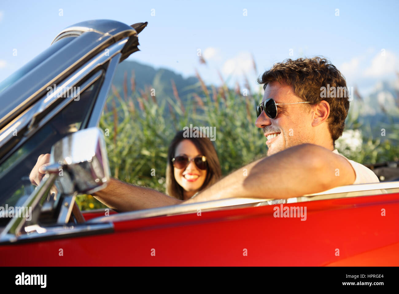 1960s woman in convertible car hi-res stock photography and images - Alamy