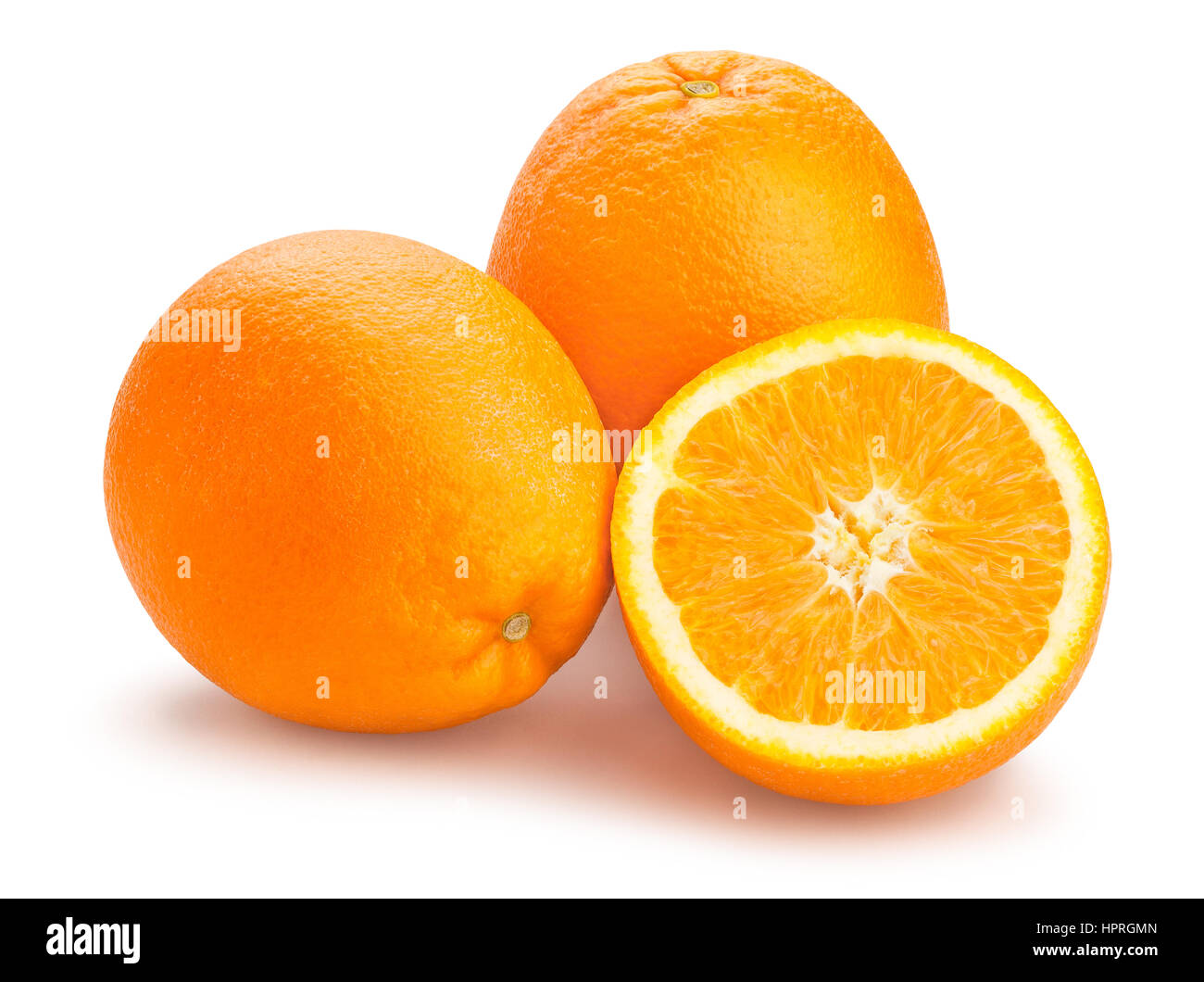 slices oranges isolated Stock Photo - Alamy