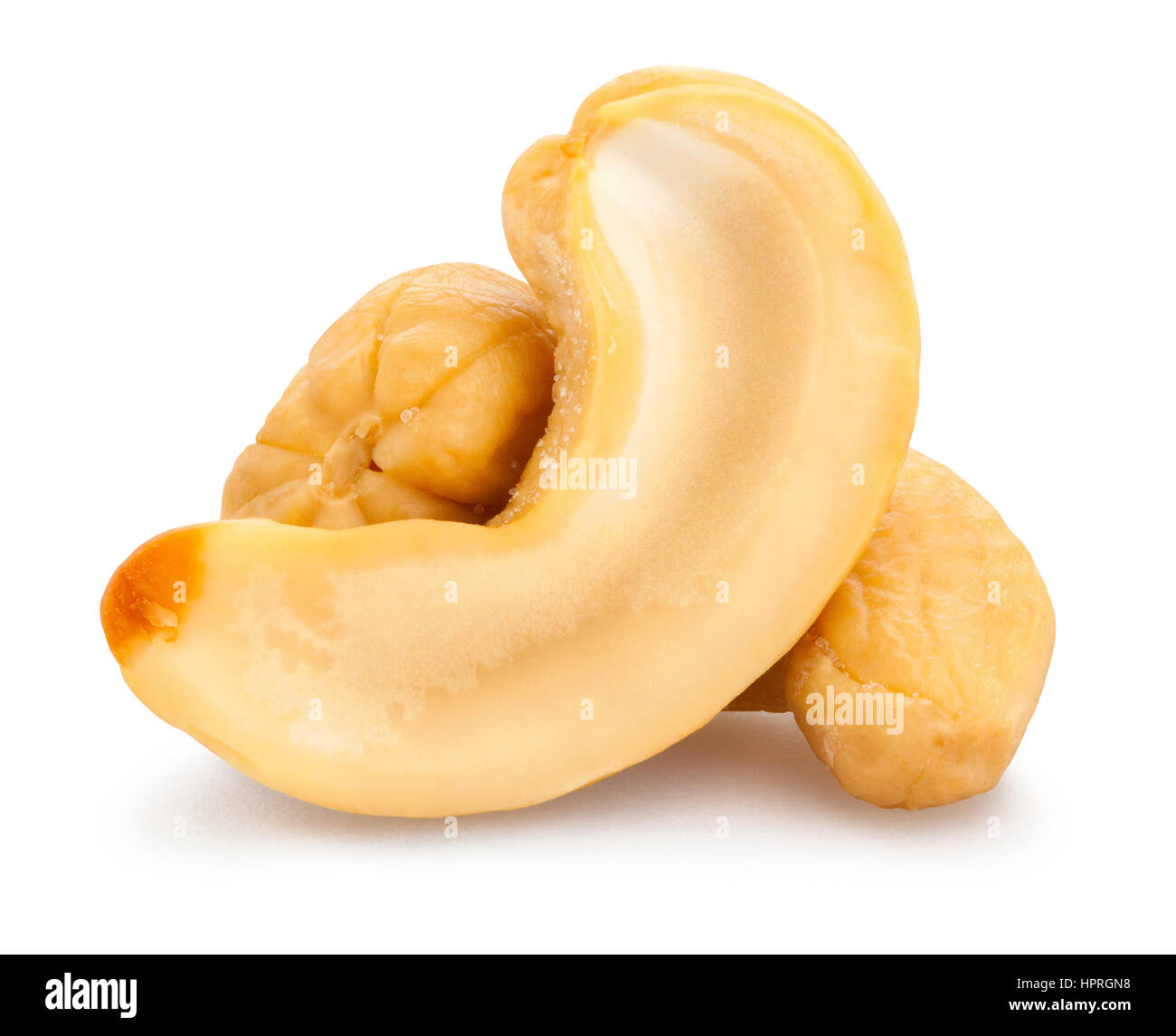 sliced cashew nuts isolated Stock Photo - Alamy