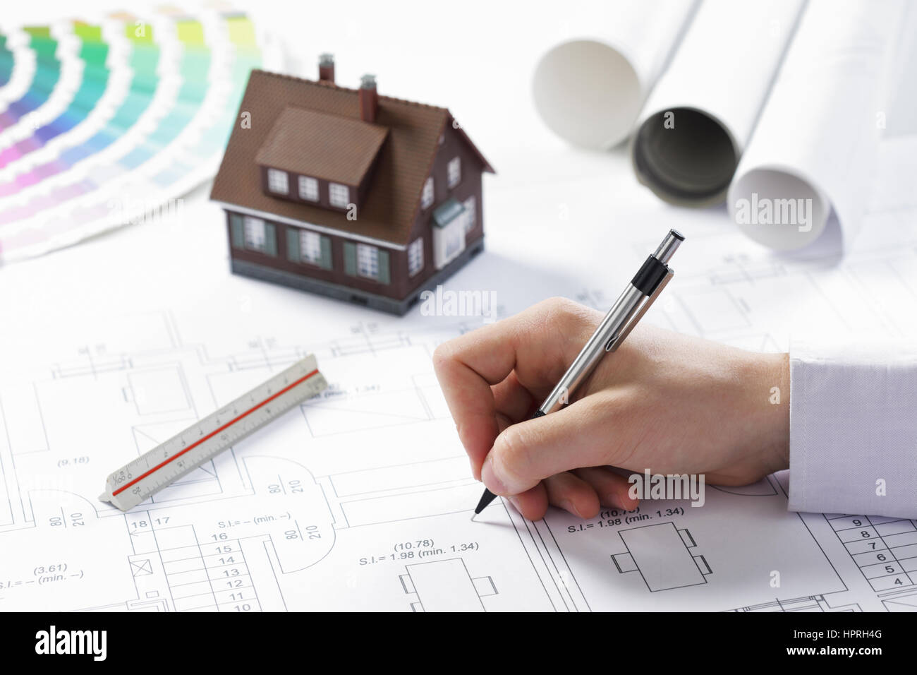 Interior Design, hand close up Stock Photo - Alamy