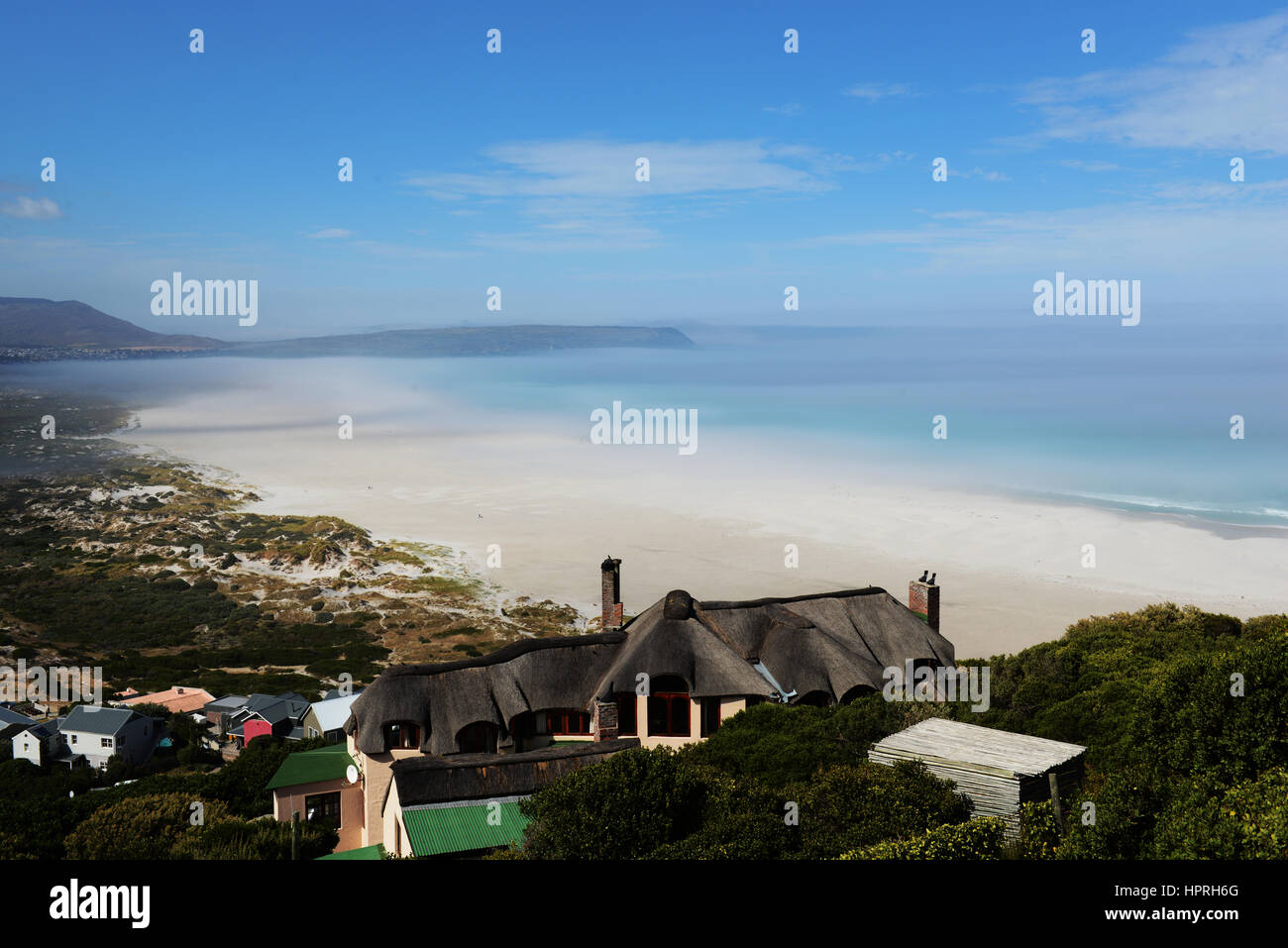 A beautiful view of Noordhoek Beach near Cape Town, South Africa Stock ...
