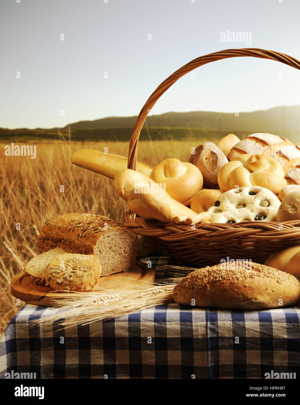 Assorted Bread basket Stock Photo - Alamy