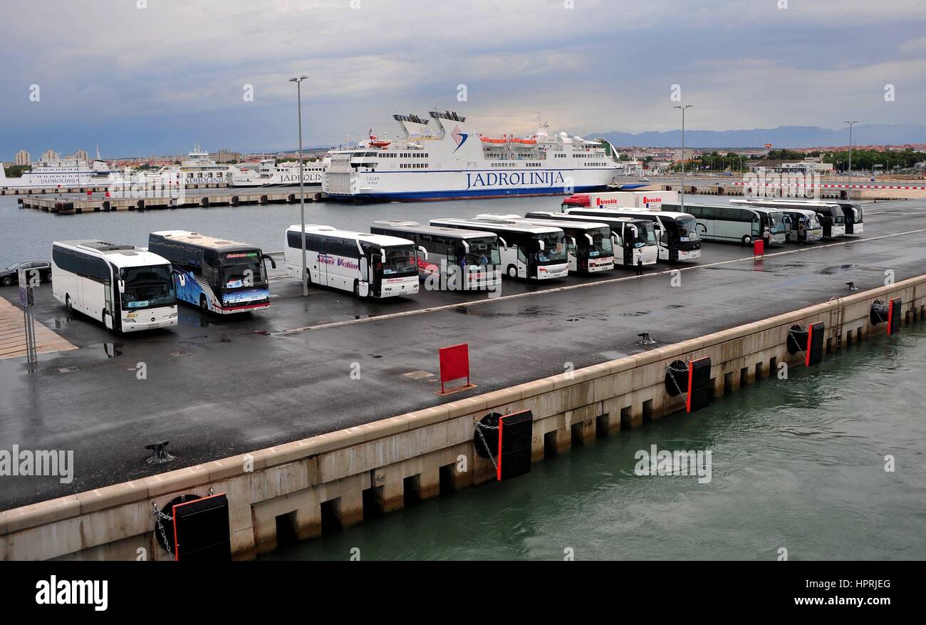 Buses are available for the guests of a cruise ship at the port of ...