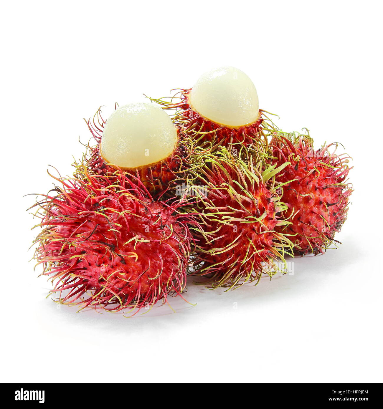 colorful Rambutan Isolated on White Background Stock Photo - Alamy