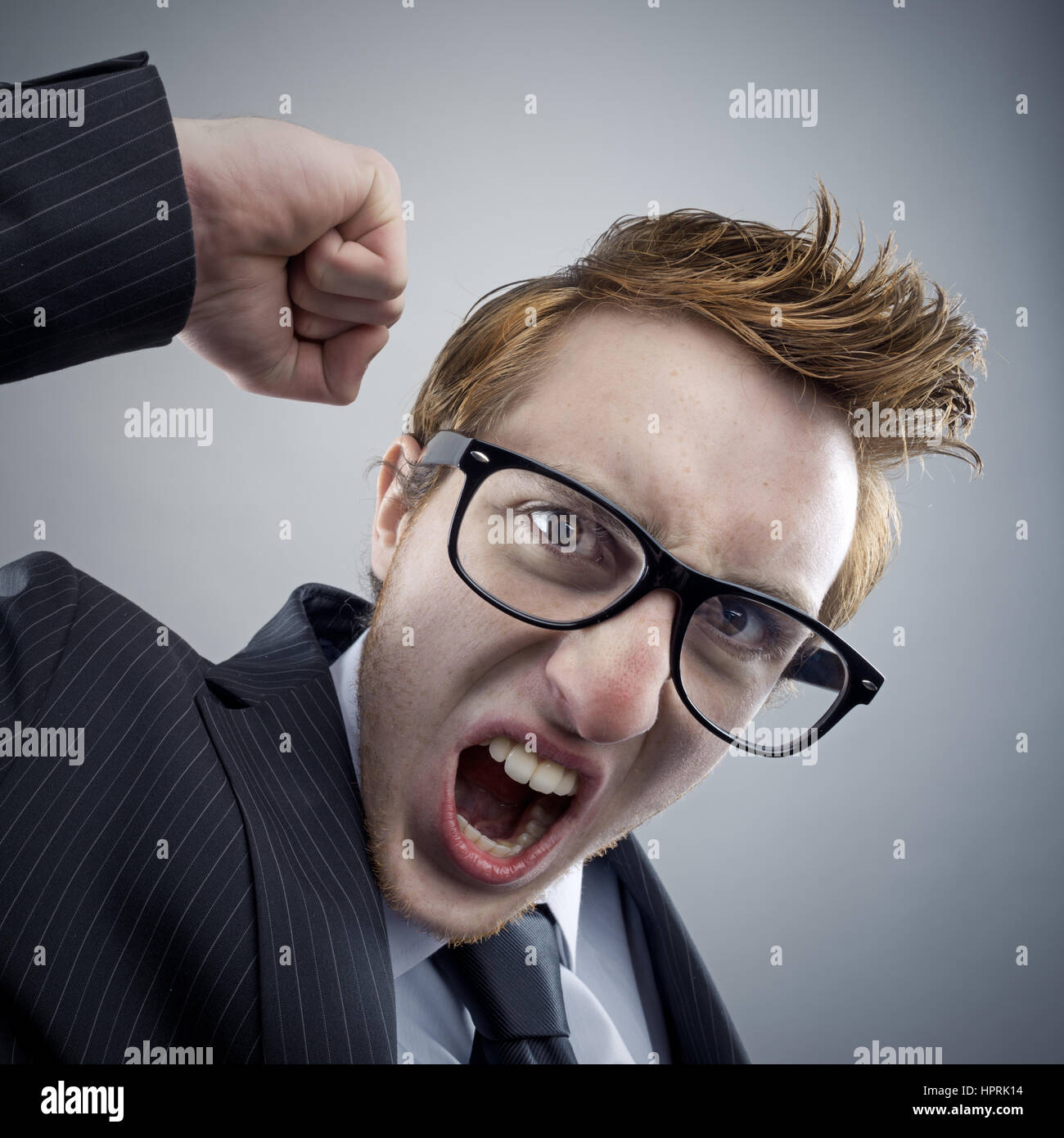 Businessman mad hi-res stock photography and images - Alamy