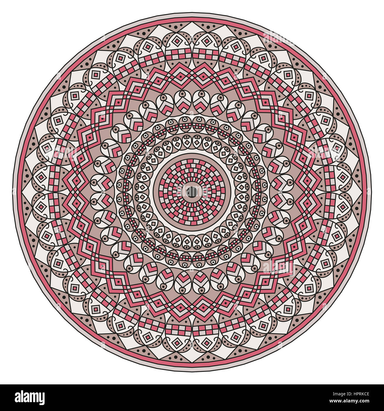 Colorful round ethnic pattern. Element for design Stock Photo - Alamy