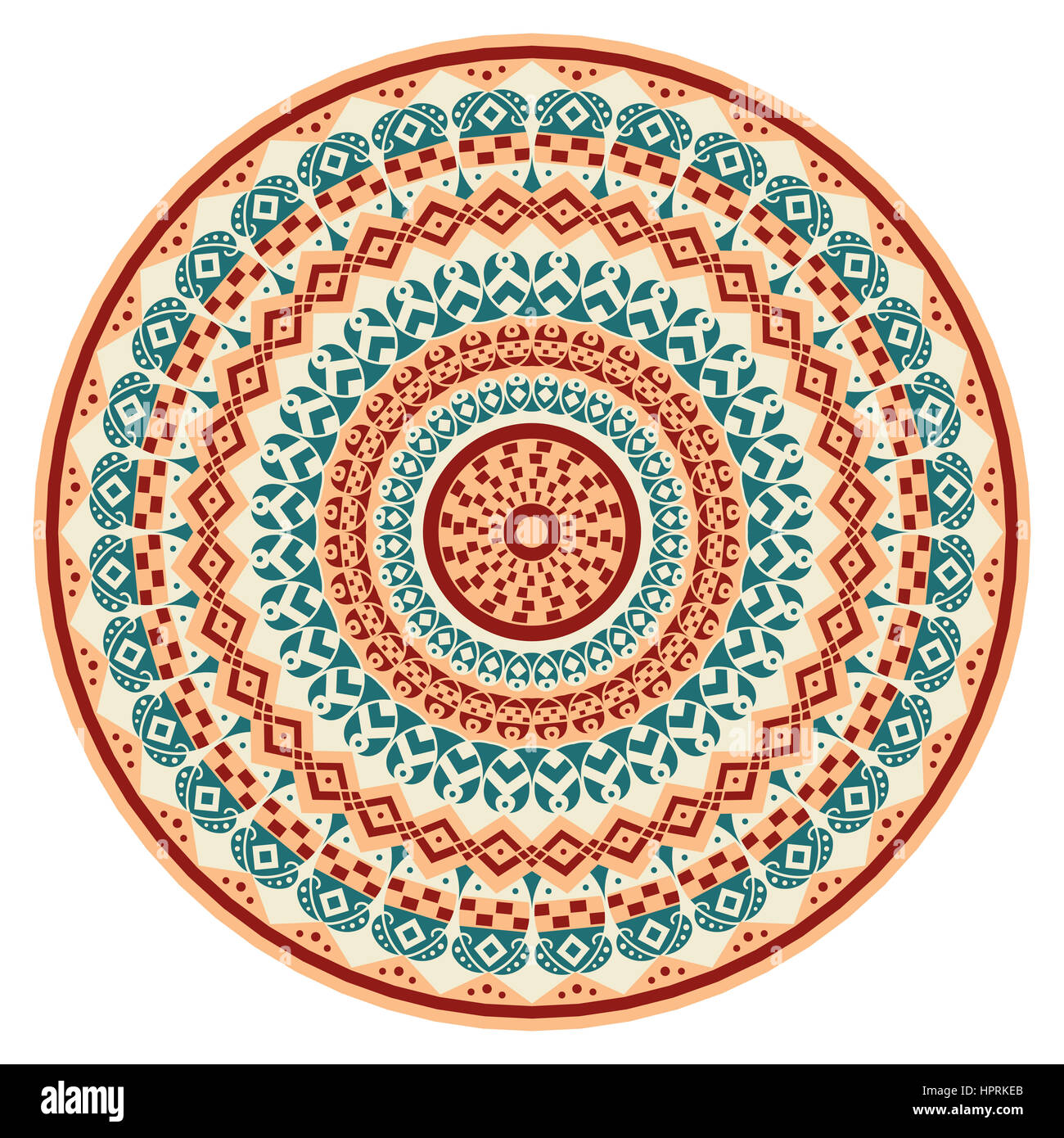 Colorful round ethnic pattern. Element for design Stock Photo - Alamy