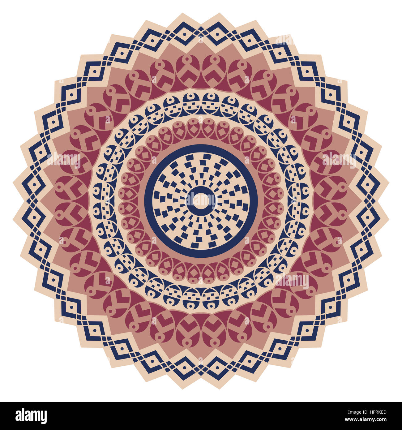 Colorful round ethnic pattern. Element for design Stock Photo - Alamy