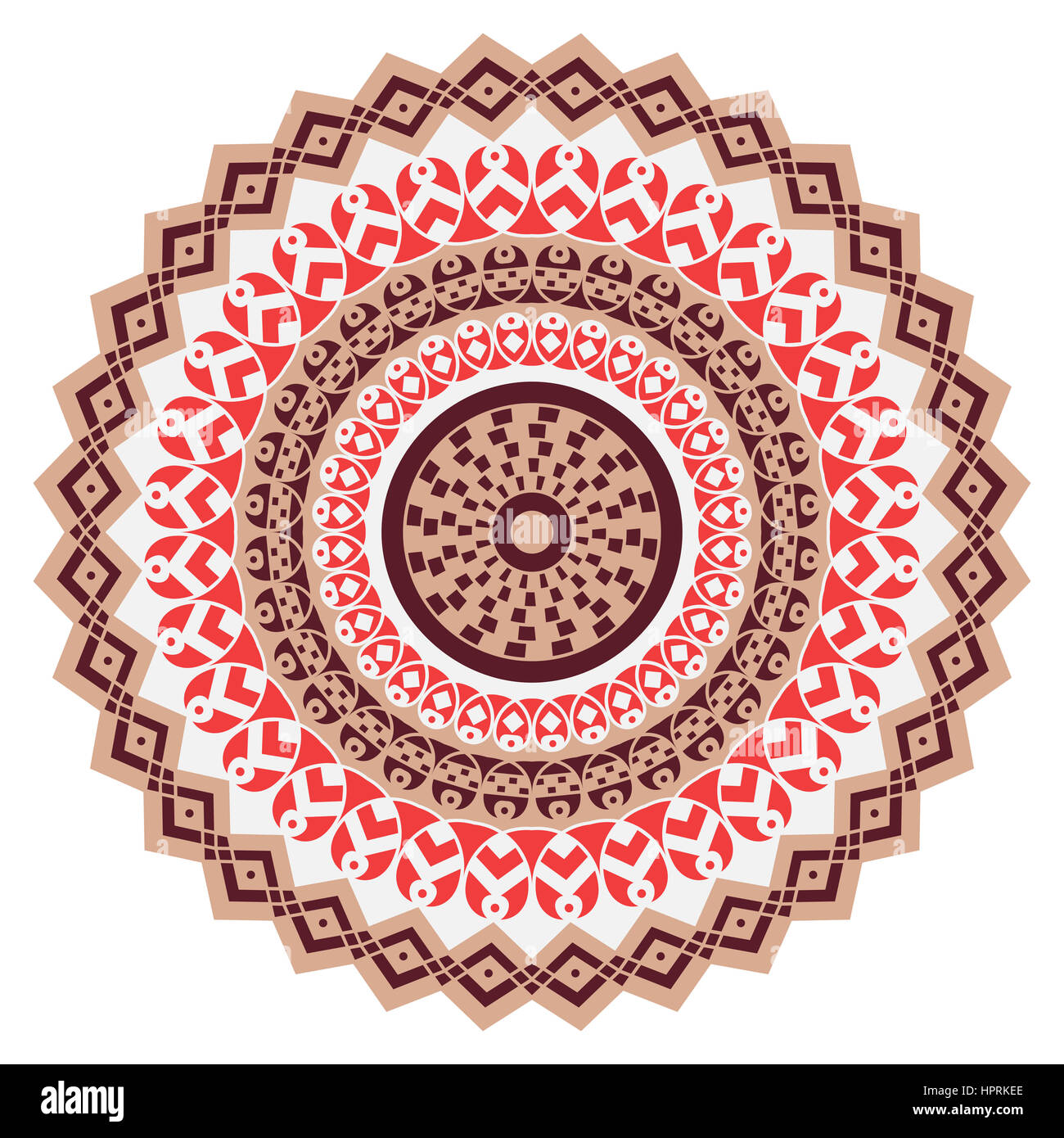 Colorful round ethnic pattern. Element for design Stock Photo - Alamy