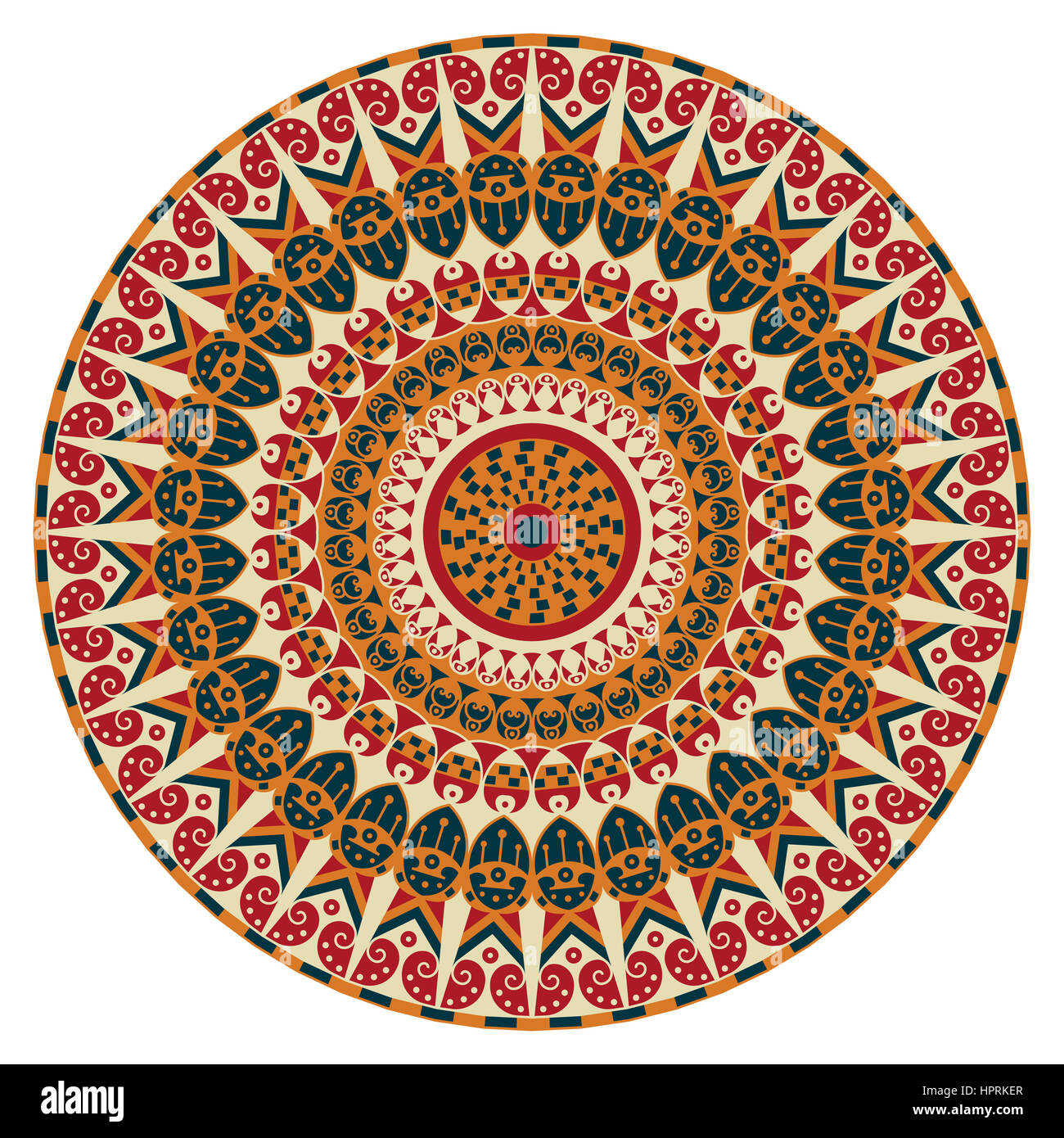Colorful round ethnic pattern. Element for design Stock Photo - Alamy