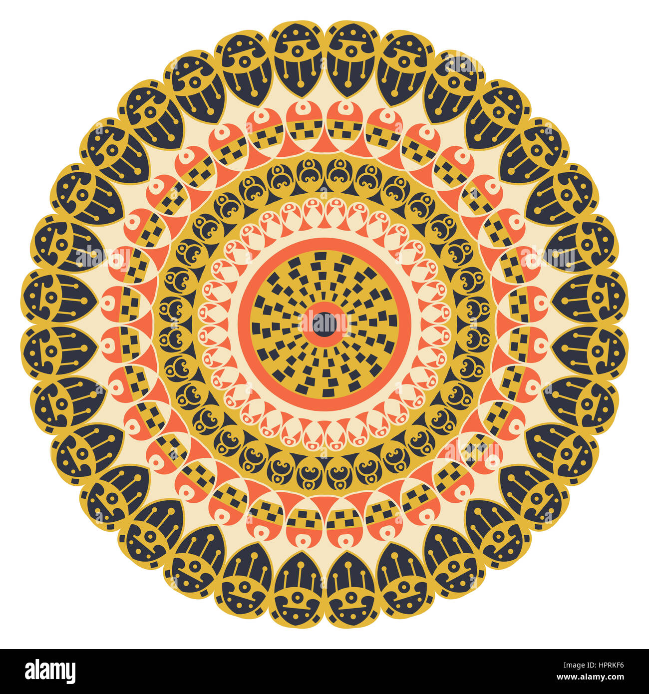 Colorful round ethnic pattern. Element for design Stock Photo - Alamy