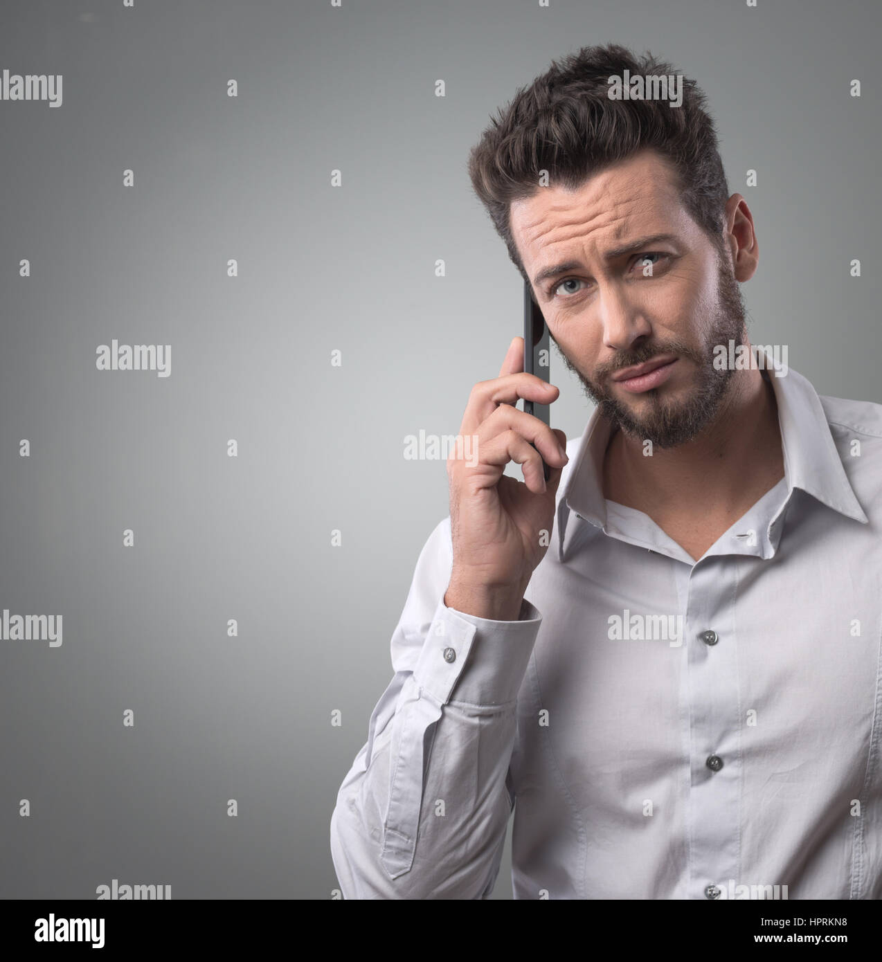 Having a call hi-res stock photography and images - Alamy