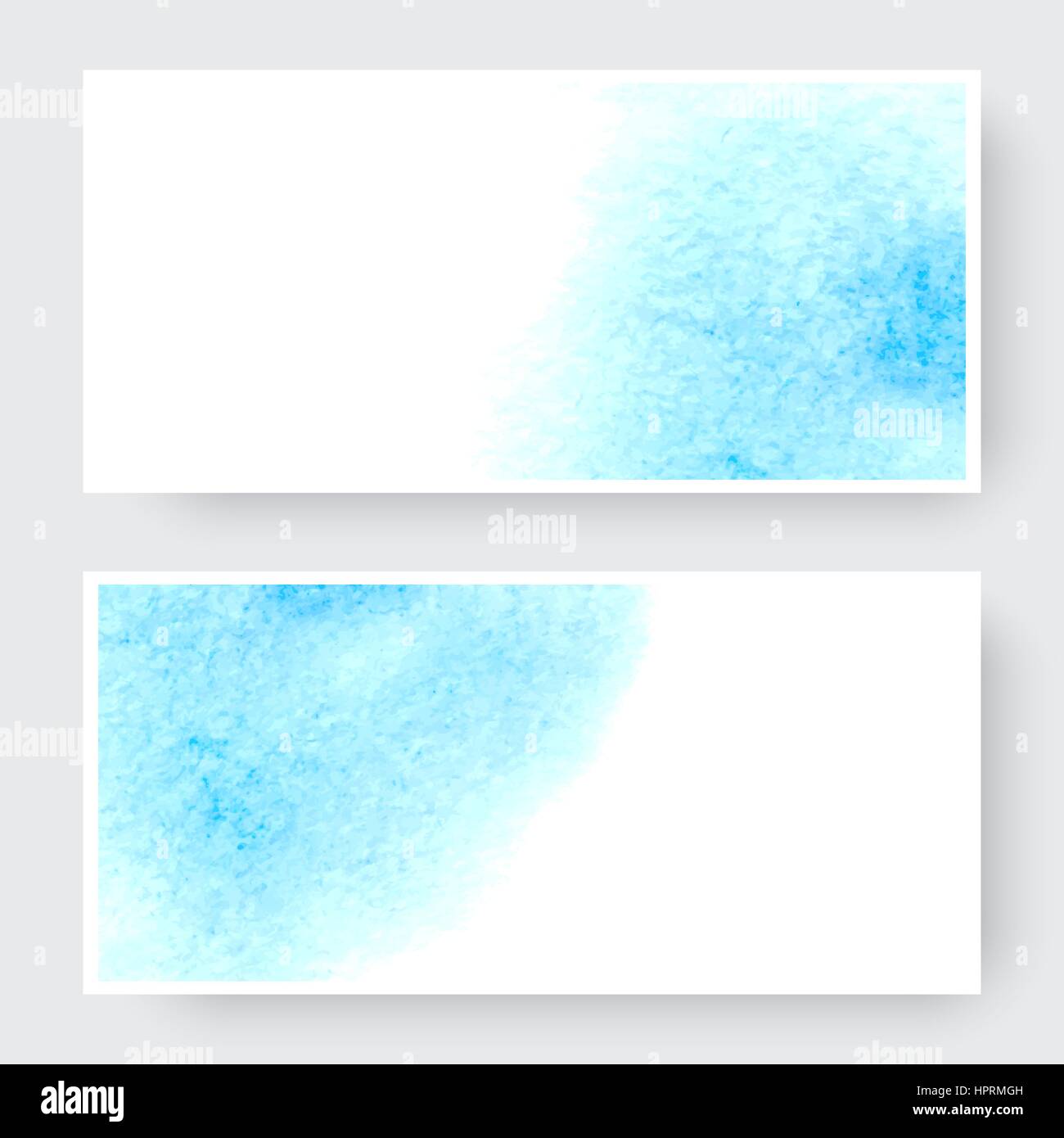Vector set of banners with watercolor splash. Blue watercolour design ...