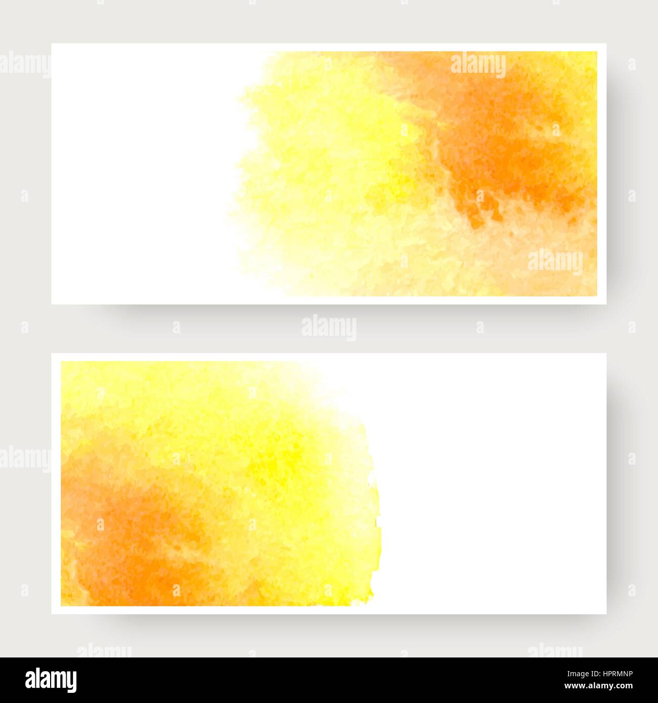 Vector set of vertical banners with watercolor splash. Orange ...