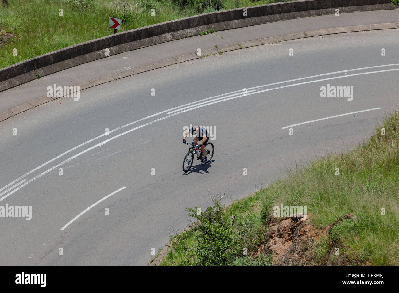 Inanda Dam fill to capacity and water flowing over the high wall Stock ...