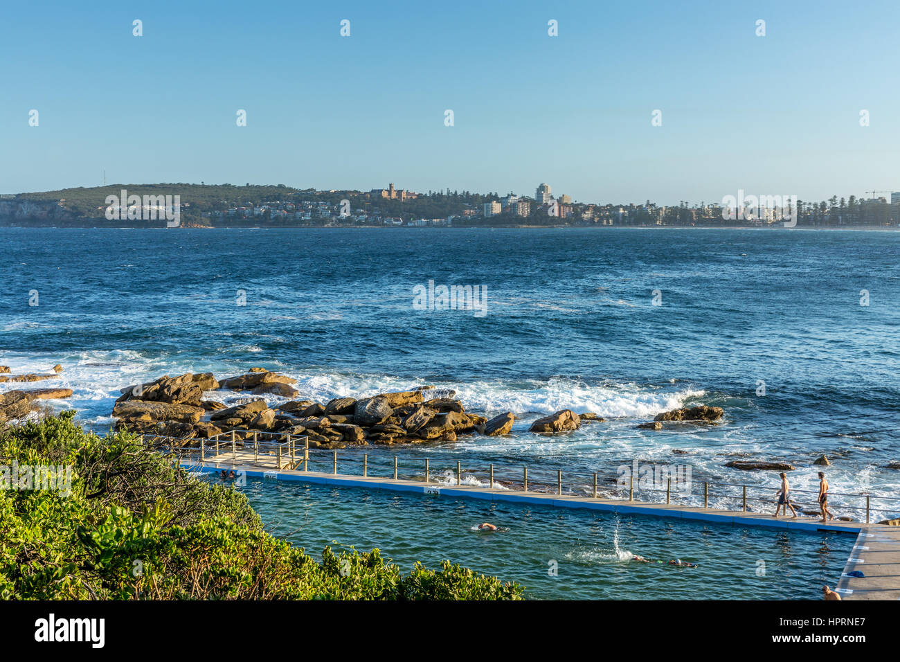 Freshwater beach in Sydney and its ocean swimming pool,Freshwater ...