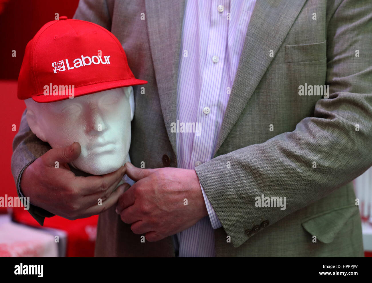 Labour merchandise is held at the Scottish Labour conference at the ...