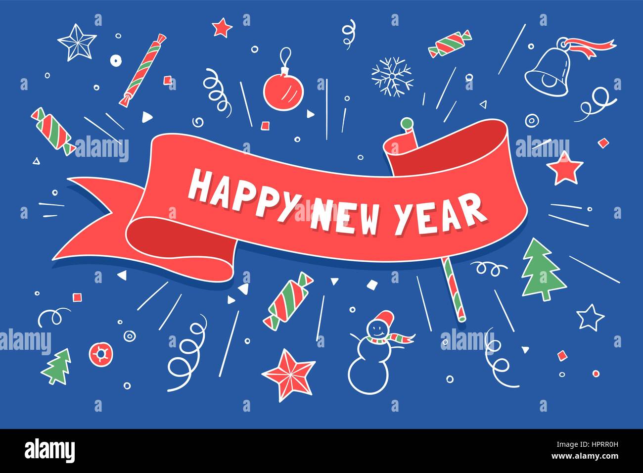 Graphic festive greeting card Stock Vector Images - Alamy