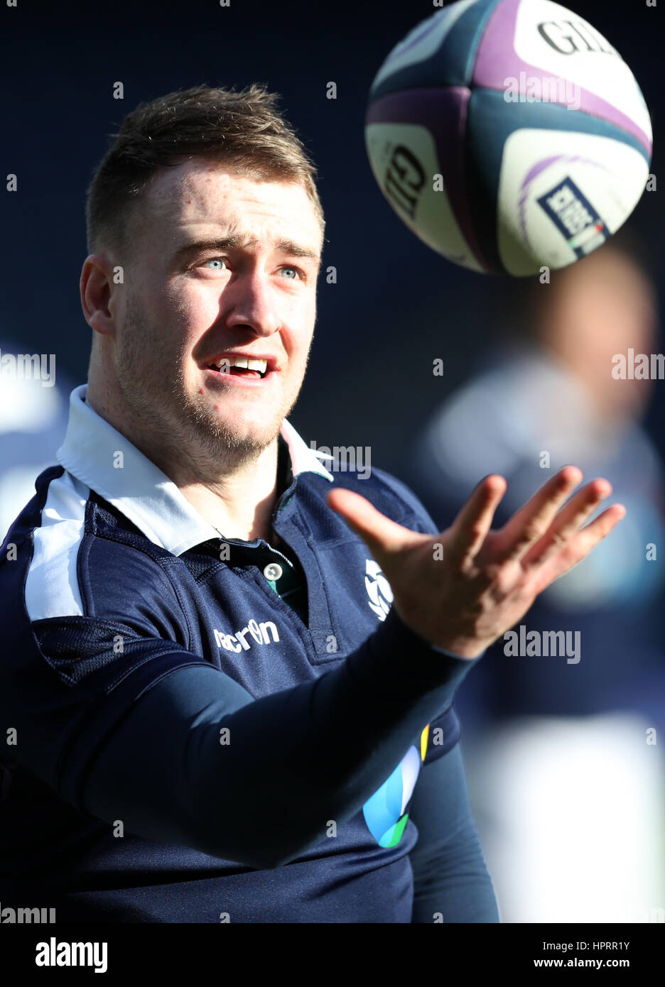 Scotland's Stuart Hogg during the captain's run at BT Murrayfield ...