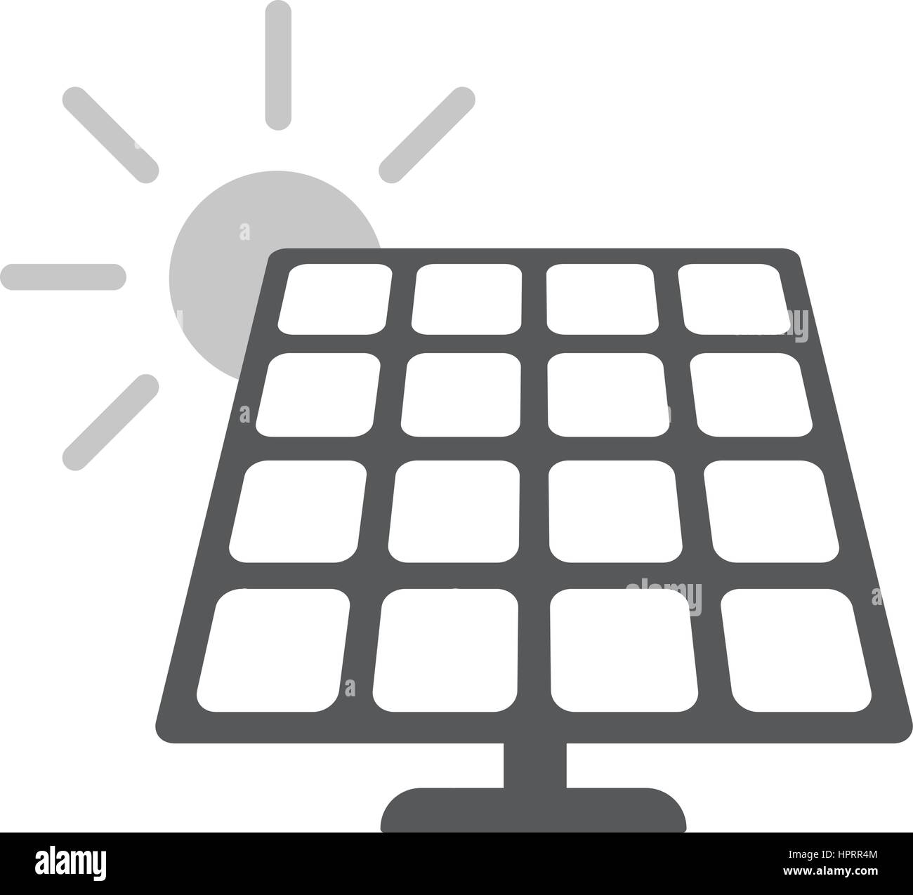 Solar panels charge electric Stock Vector Images - Alamy