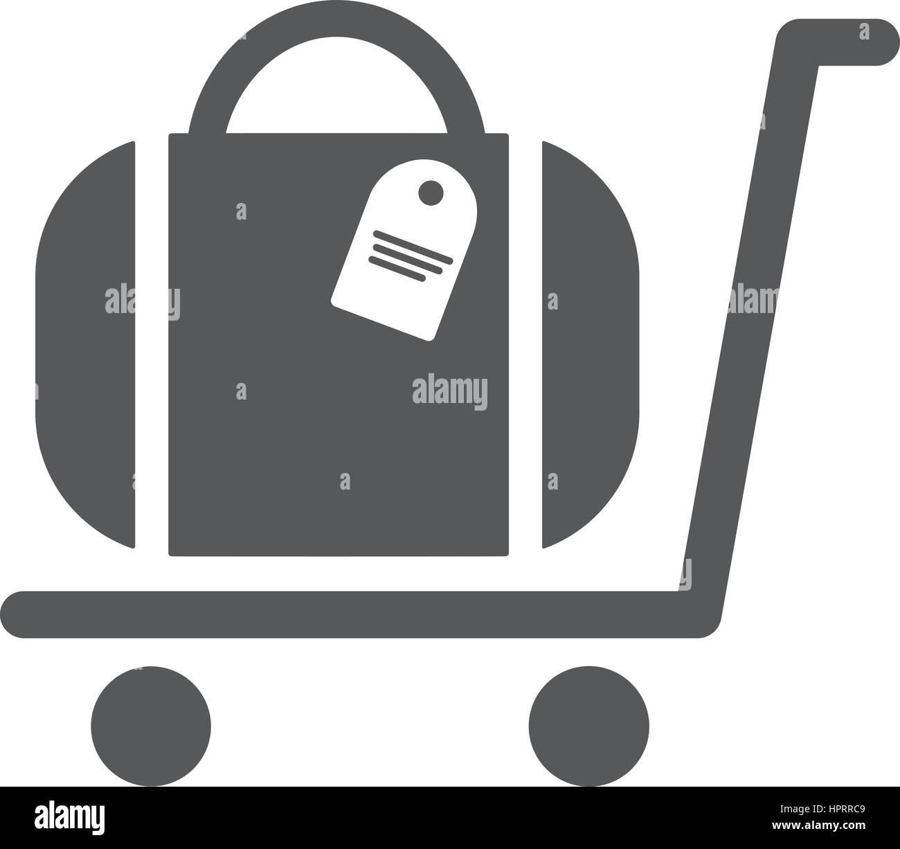 Luggage Trolley flat icon Stock Vector Image & Art - Alamy