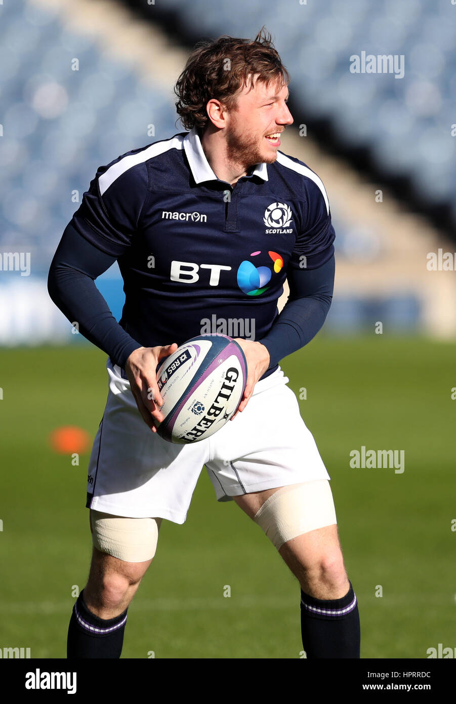 Scotland's Hamish Watson during the captain's run at BT Murrayfield ...